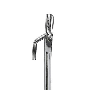 Stansport 12” Steel Tent Stakes - 4 Pack, Silver, 12" L x 0.75" W x 0.5" H