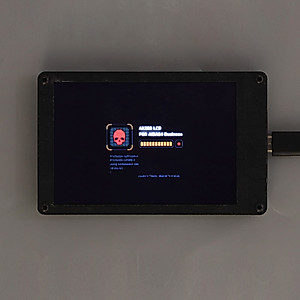 Hilitand USB Mini Screen Adjustable Brightness 3.5in IPS Computer Temp CPU Monitor Multiple Themes Mini Screen for Windows (with Elbow Line Motherboard Line)