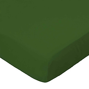 SheetWorld Fitted Cradle Sheet 18 x 36, 100% Cotton Flannel - Flannel - Hunter Green, Made in USA