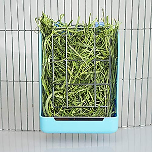 CalPalmy 2-Pack Hay Feeder for Rabbits, Guinea Pigs, and Chinchillas - Minimize Waste and Mess with 5 1/2" x 3" x 7 3/8" Hanging Alfalfa and Timothy Hay Dispenser