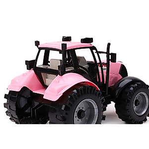 Toyland® Friction Powered Farm Tractor with Opening Bonnet (Pink)