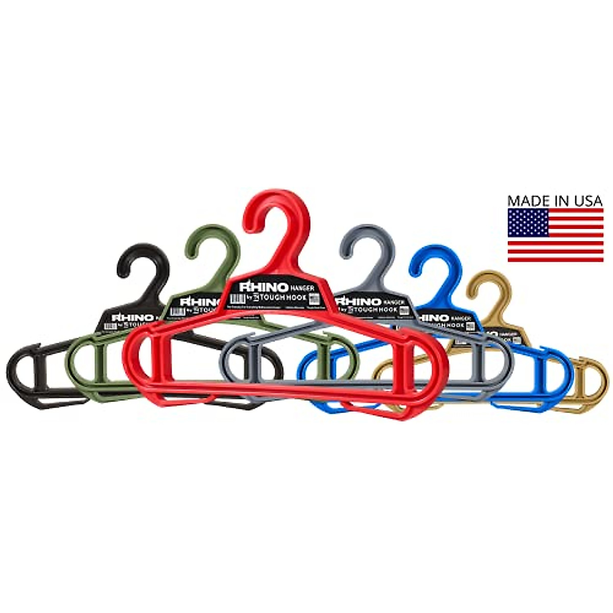 Rhino Hanger | The Everyday for Everything Hanger |USA Made | 200 lb Load Capacity | Premium Military Grade X-Large Heavy Duty Standard Hanger | Unbreakable Multipurpose | Suit Hangers