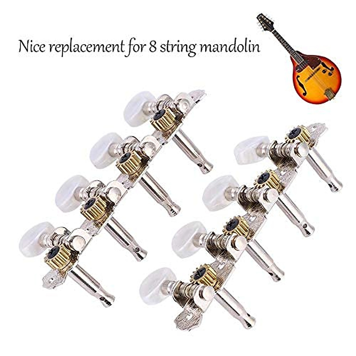 Mandolin Tuning Pegs, 4L4R Machine Heads String Tuning Pegs for 8 Strings Mandolin Instruments Accessory Other string instrument accessories