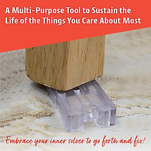 Wobble Wedge BigGap Flexible Plastic Shims, Made in USA, Multipurpose Wedges for Home Improvement & Work, Leveling Pads for Large Gaps & Heavy Loads, Furniture Appliance Levelers - 4 Pack