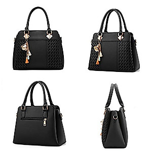 Women Purses Satchel Handbags Ladies Designer Top Handle Tote Bag PU Leather Bag Pink