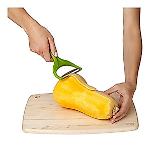 Kuhn Rikon Stainless Steel Wide Food Peeler, 6.25", Red