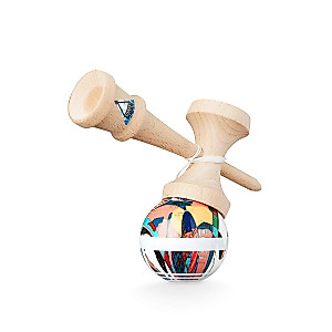 KROM - Kendama Toy NOIA 4 - Original - High Wood Quality - Extra Strong - for Beginner and Pro - Gift Pack : Extra String + Stickers
