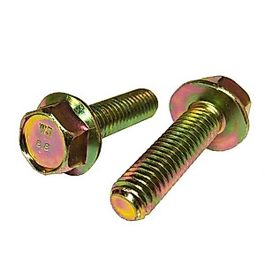 (25) M6-1.0x12 Metric Class 8.8 Hex Flange Bolts Frame Cap Screws Zinc Yellow
