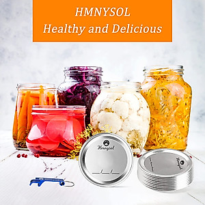 Canning Lids, 120Pcs Thickened Regular Mouth Canning Lids, 2.75in canning lids regular for Ball, Kerr Jars, Leakproof Seal canning jar lids, Rustproof Split Type Mental lids for canning jars regular