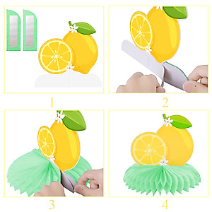 Lemon Bridal Shower Centerpiece Honeycomb She Found Her Main Squeeze Lemon Table Centerpiece Decoration for Lemon Theme Bridal Shower Wedding Engagement Bachelorette Party Supplies