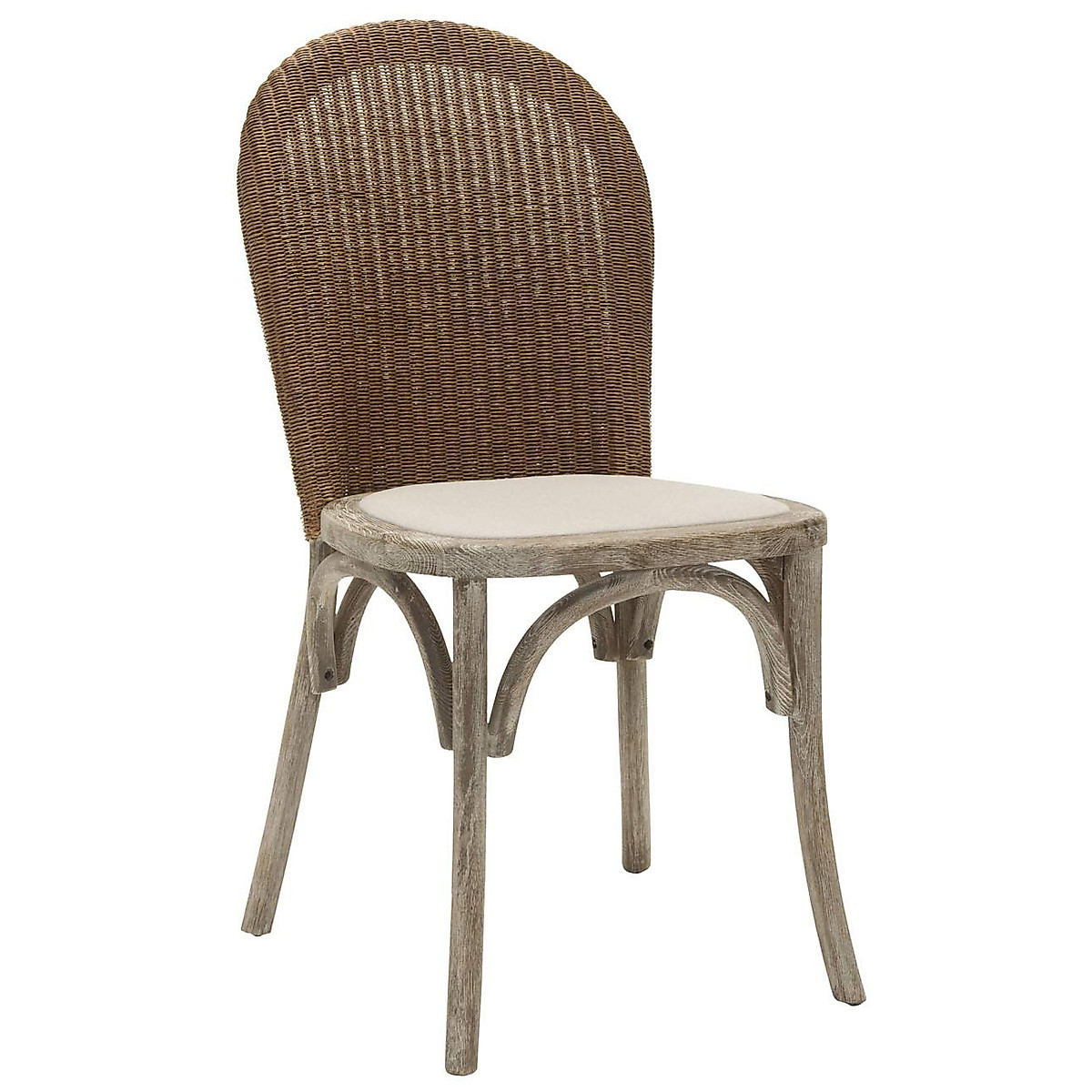 Safavieh Mercer Collection Sharon Finish Taupe Side Chairs, Antique Oak, Set of 2
