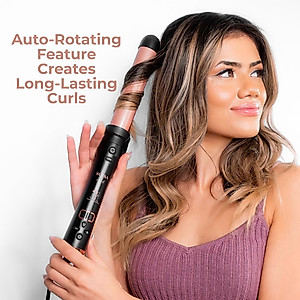 SRI Supra Curl 3 in 1 Curling Iron - Dual Voltage - 3 Barrel Sizes - Auto-Curling Button - Lightweight - Ceramic Barrels for Even Heat Distribution