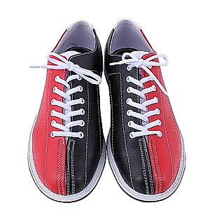 NGARY Mens Lawn Bowls Trainers Breathable Lightweight Bowling Shoes for Right Handed Bowlers,Red,8