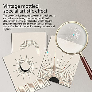 Sun Moon Rainbow Line Art, Boho Minimalist Decor, Mid Century Modern Decor, Bedroom, Living, Laundry Room Prints, Set of 3 Wall Art, 11x14inch Unframed