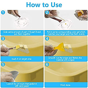 Tub Repair Kit & Porcelain Repair Kit (Color Match) - 3.7 OZ Fiberglass Repair Kit with Super Adhesion, Bathtub Repair Kit for Cracked Bathtub, Perfectly Treat Cracks, Holes, Dents, Worns and Shower.