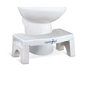 Squat N Go Folding Squatting Stool | The Only Foldable Toilet Stool | Convenient and Compact Great for Travel | Fits All Toilets, Folds for Easy Storage, Use in Any Bathroom | White Color |