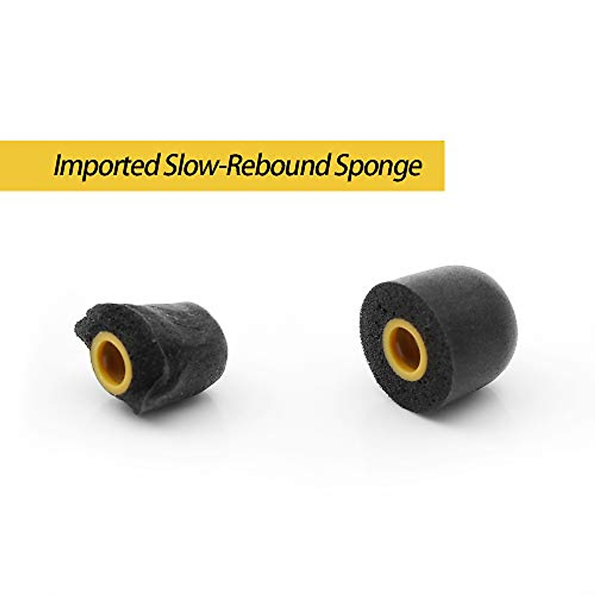 Linsoul Tripowin Spiral Groove Memory Foam Eartips, 3 Pairs, Suitable for 4.5mm-6.5mm Earphone