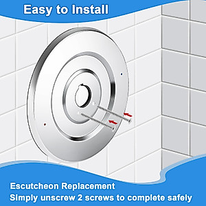Escutcheon Replacement, for 16090 Moen Chateau Collection Shower Trim Kit, Compatible with One-Handle Tub and Shower Faucets, Chrome