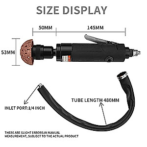 BaiNuo Air Tire Buffer Pneumatic Micro Die Grinder Kit, 2500RPM Low Speed Tire Repair Tools with HEX Shank Buffing Wheels for Rubber Wheel Stone Marble Grinding