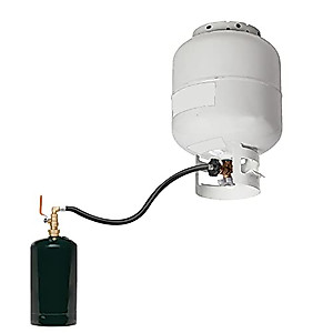 only fire Universal 3 Feet Propane Refill Hose with ON/Off Control Valve Propane Refill Adapter for 1lb Propane Tank Bottle, POL Connection