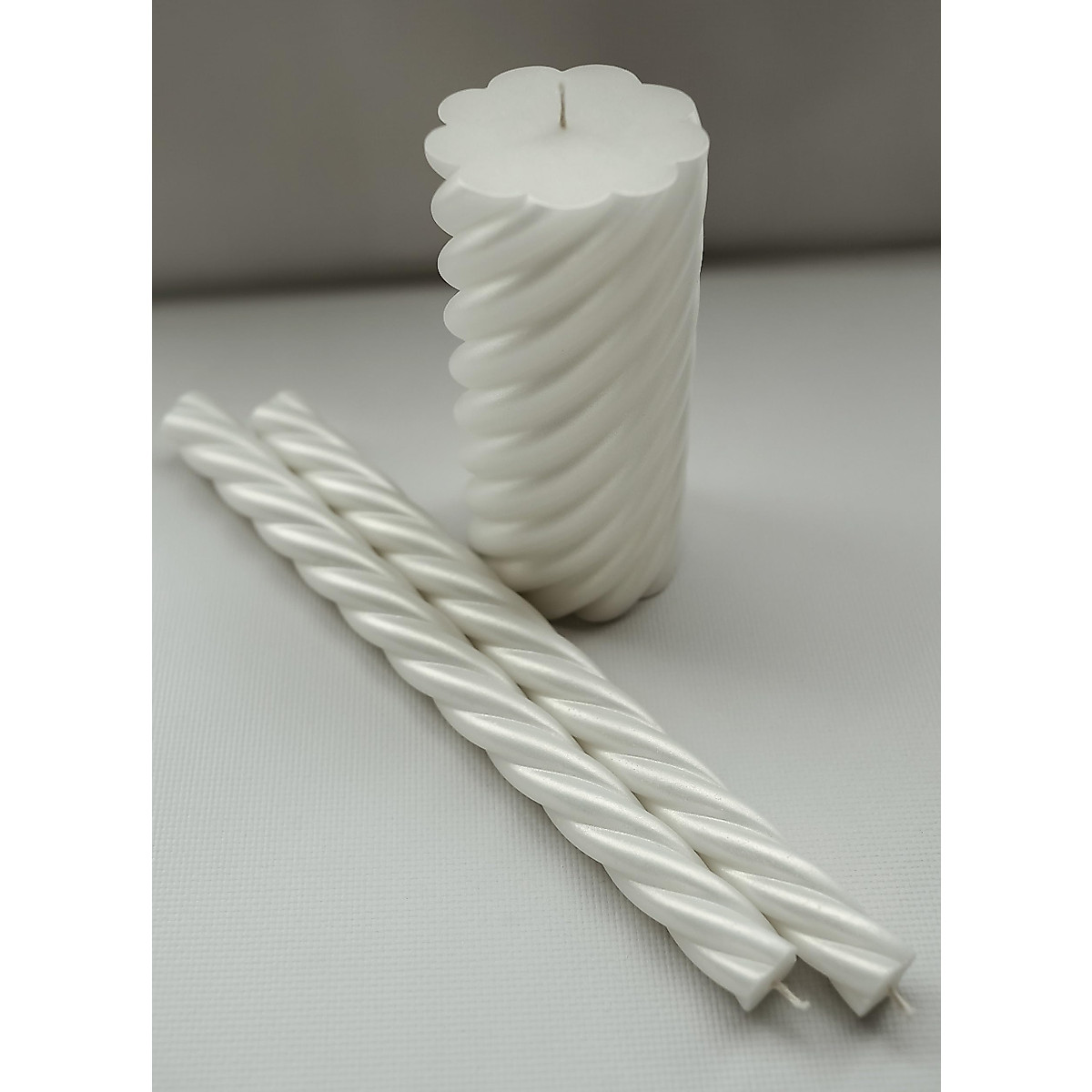 Magik Life Unity Candle Set for Wedding - Wedding Unity Set for Reception and Ceremony - Candle Sets - 6 Inch Pillar and 2 * 10 Inch Tapers-White