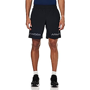Under Armour Men's Woven Graphic Wordmark Shorts , Black (001)/Pitch Gray , Small