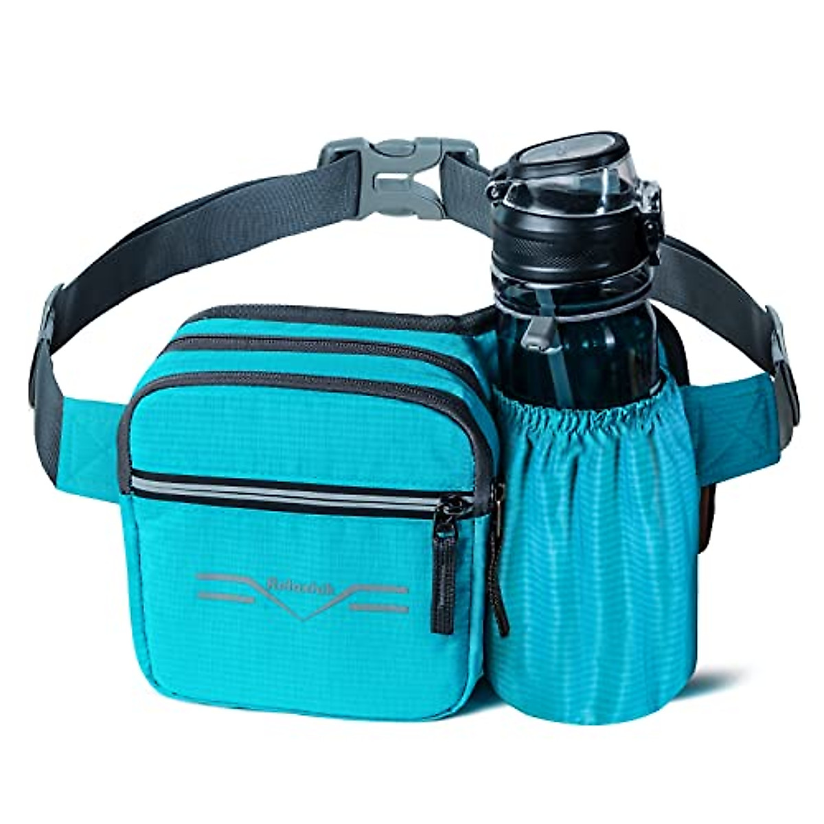 Fanny Packs For Women Waterproof Fanny Pack With Bottle Holder Relaxhik Plus Size Fanny Pack For Men Suitable For Dog Walking Travel Sport Hiking Cycling Fit All Phones (Bottle Not Included)