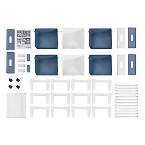 KONGKUNI 6 Drawer Rolling Storage Cart with Wheels, Stackable Drawer Storage Organizer, Multifunctional Utility Cart Plastic Storage Trolley,Organize Files Supplies for School Office Home