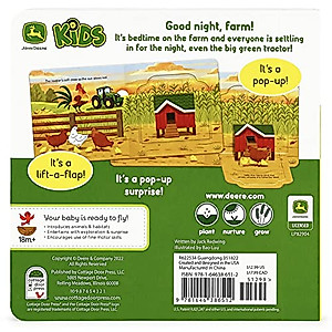 John Deere Kids Good Night Tractor on the Farm: Deluxe Lift-a-Flap & Pop-Up Surprise Board Book, Ages 2-6