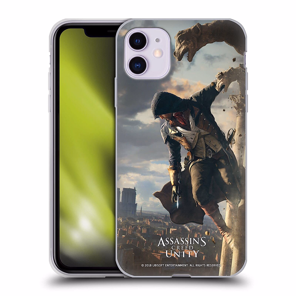 Head Case Designs Officially Licensed Assassin's Creed Arno Phantom Blade Unity Key Art Soft Gel Case Compatible with Apple iPhone 11