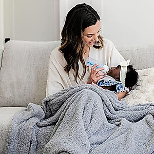 SARANONI Large Home Throw Decorative Bamboo Blanket 50" x 60 (Gray)