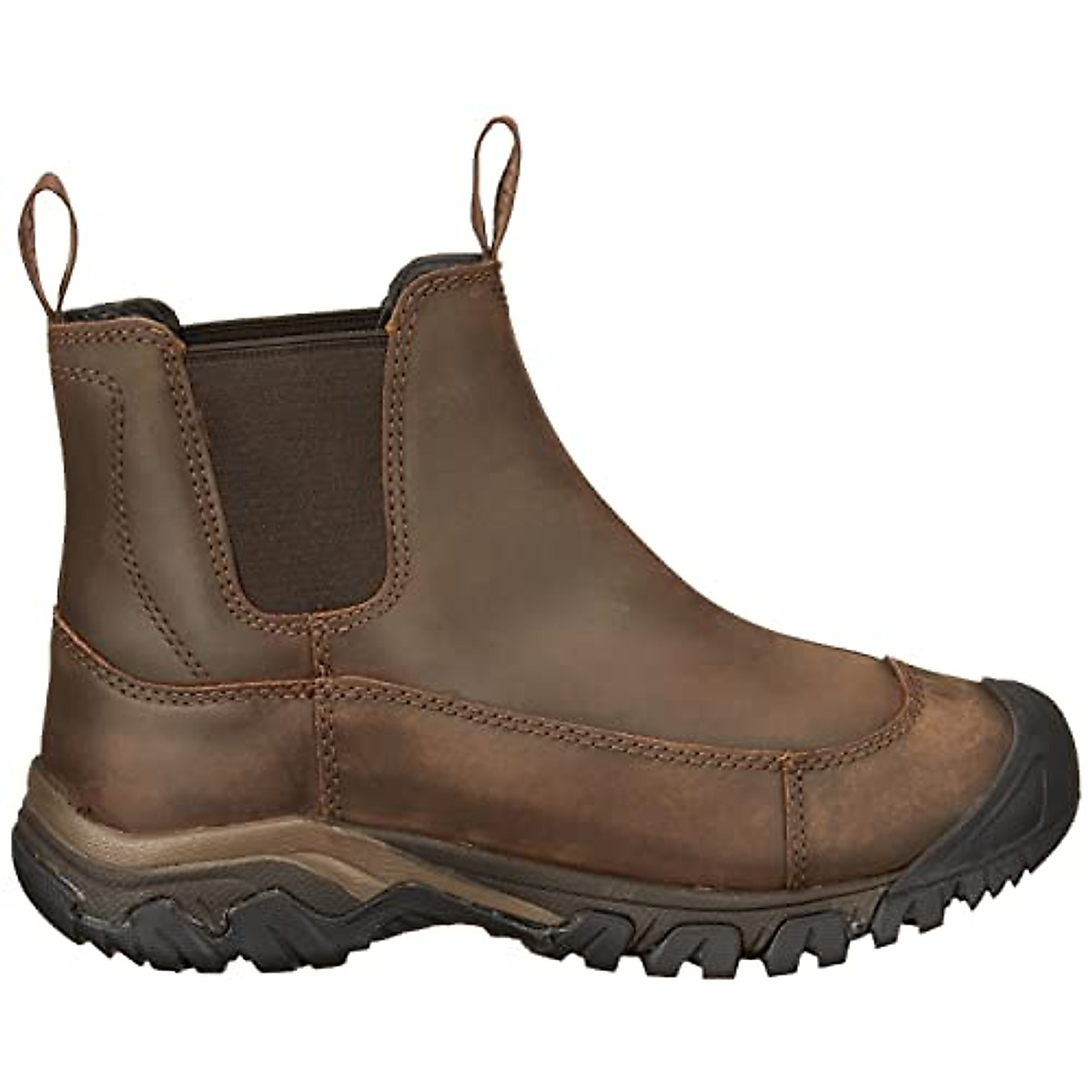 KEEN Men's Anchorage 3 Waterproof Pull On Insulated Snow Boots, Dark Earth/Mulch, 12