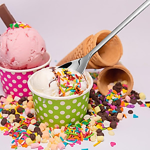 Coffee Spoon,4 Pcs Long Coffee Spoons for Coffee Bar,8-Inch Long Handle Iced Tea Spoon,Bar Spoon Cocktail Mixing Stirrers for Drink Silver (4, Silvery)