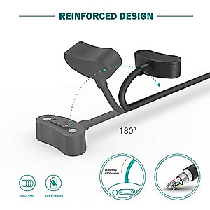 TUSITA [2-Pack Charger Compatible with TicWatch Pro 3, Pro 3 LTE, Pro X, E3 Smart Watch - Magnetic USB Charging Cable 3.3ft 100cm - Smartwatch Accessories