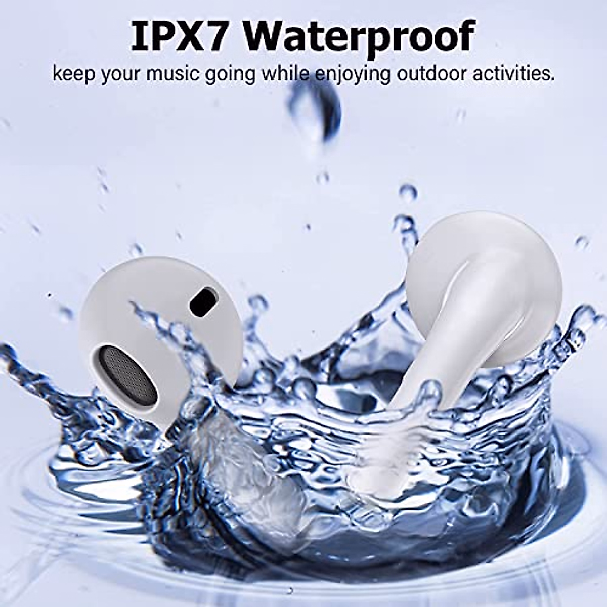 Wireless Earbuds, Bluetooth 5.0 Earbud Earphones Wireless Bluetooth with Charging case, Ear Bud & in-Ear Headphones IPX6 Waterproof, Wireless Ear Buds with Mic Auto Pairing for iPhone/Samsung/Android
