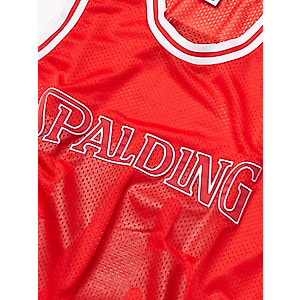 Spalding Men's Athletic Dry Mesh Basketball Jersey Shirt Tank White