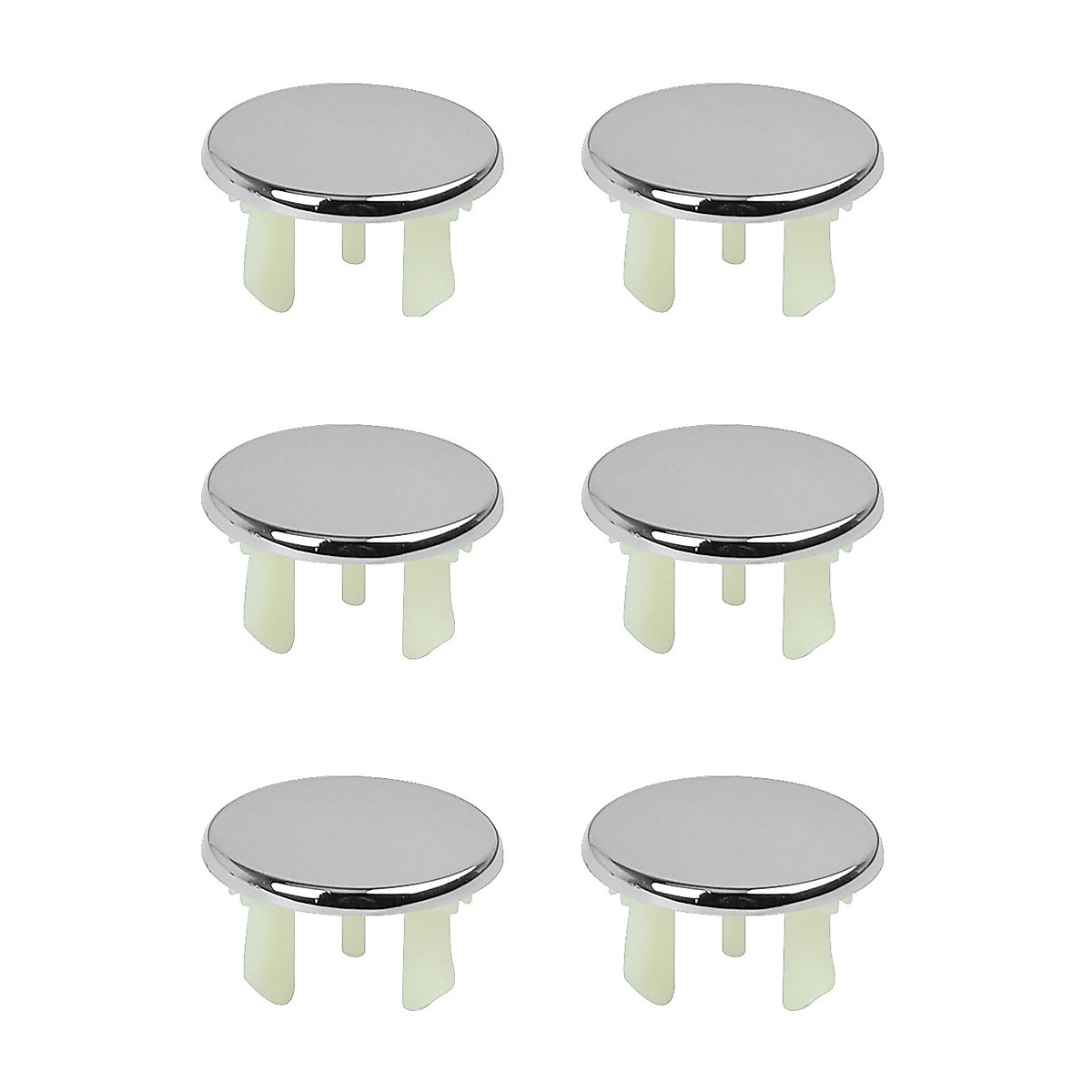 6pcs Round Basin Overflow Trim Sink Hole Cap Drain Cap Cover Insert in Hole Simple Installation for Bathtub Kitchen Sink Sink Hole Replacement Drain Cap Bathtub Hole Kitchen Sink Accessory Plastic