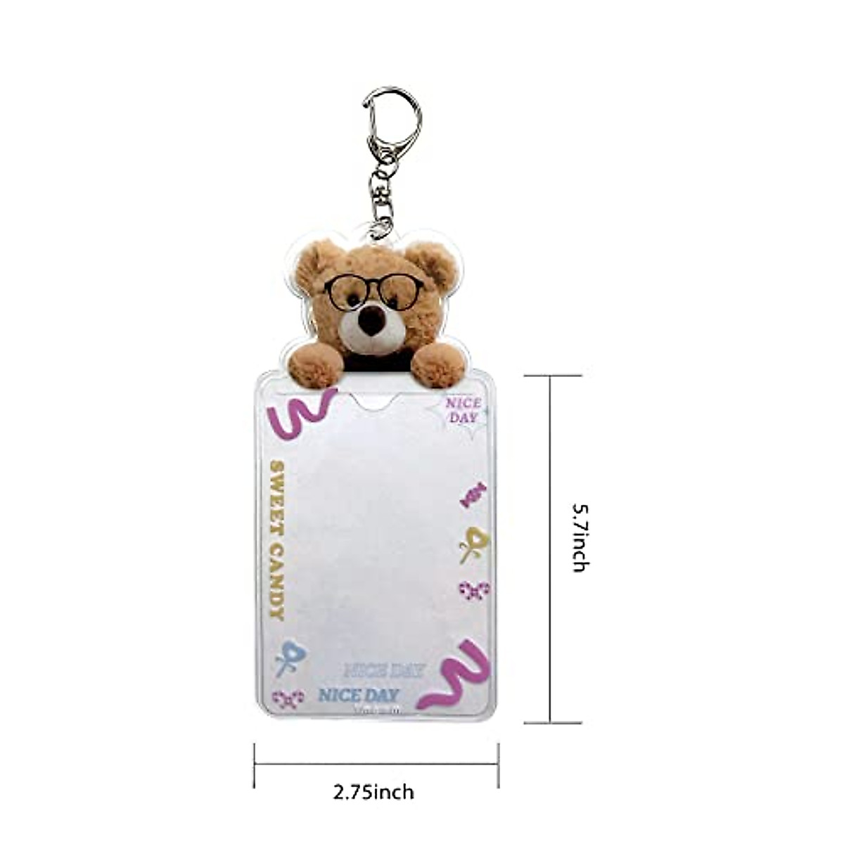 2 Pieces Photocard Holder Keychain, Cute Kpop Photocard Holder, Picture Keychains, Keychain ID Card Holder, ID Student Card, Protective Photo Sleeves Pendant Keychain