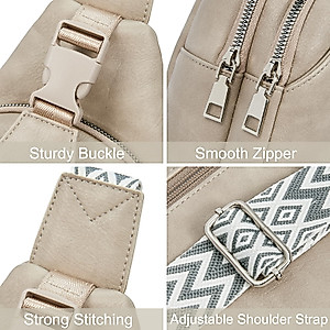 CLUCI Cross Body Bag for Woman, Crossbody Bags for Women, Sling Bag for Women, Leather Crossbody Bags for Women, Small Sling Backpack Trendy Travel Hiking Cycling