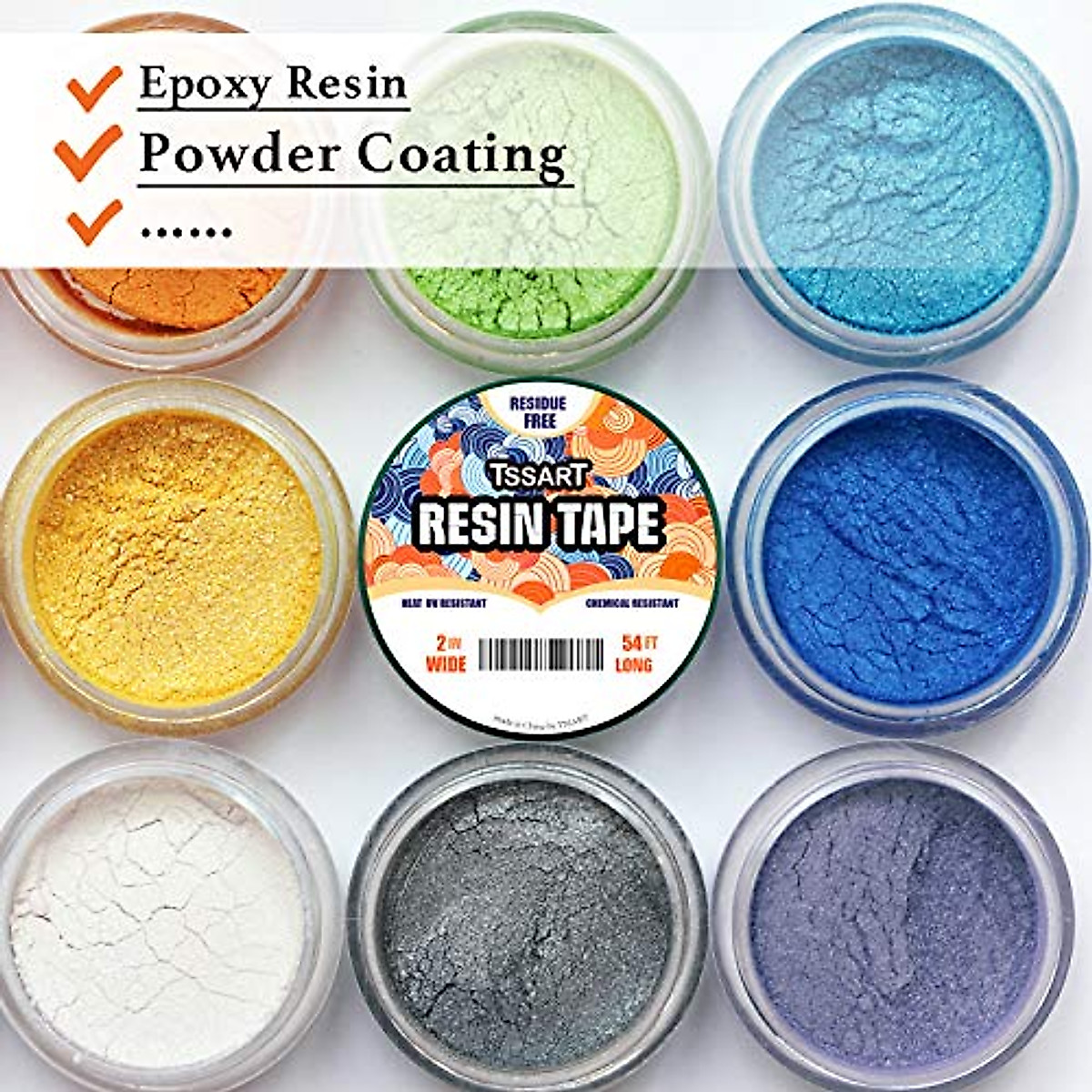 TSSART Resin Tape for Epoxy Resin Molding - Thermal Silicone Adhesive Tape, Oxidation and High Temperature Resistance Easy Peeling, Epoxy Release Tape for River Tables - 2 inch Wide 54FT Long