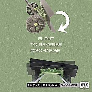 Easy Doze-It 36" SnoGrader T-Grip | Angled Flip-It Rolling Snow Plow Shovel for Driveway, Sidewalk Snow Removal | Heavy Duty Snow Plow Pusher Shovel on Wheels | Made in USA by Vertex | Model EX950.36