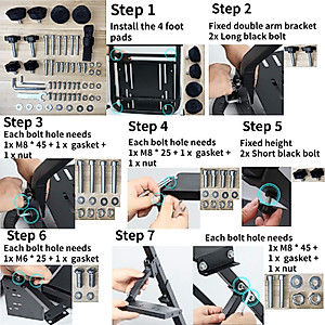 Minneer Steering Racing Wheel Stand Fit for Logitech G25, G29, G920, G923, Thrustmaster TMX, t80, Fanatec, PS4, PC Gaming Simulator Cockpit Wheel, Pedal & Shifters Not Included