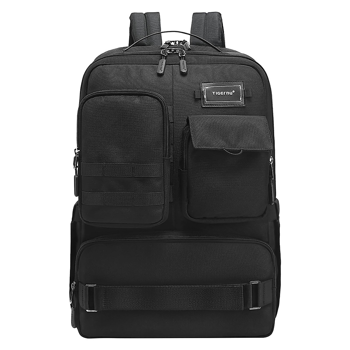 TIGERNU Travel Laptop Backpack for Men Anti-Theft Backpack Waterproof Business Work Bag Outdoor Tactical Backpack Fits 17.3 Inch Laptop （TGN-B008 Black）