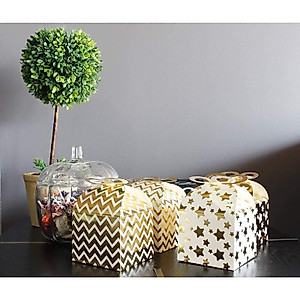 Paper Gift Boxes for Party Favors, Gold Foil (3.7 x 3.2 Inches, 36-Pack)