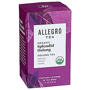 Allegro Tea, Organic Splendid Oolong Tea Bags, 20 ct