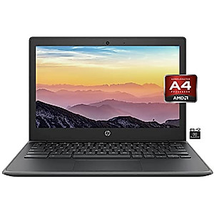HP Chromebook Laptop Student Business (2022 Model), 11.6" HD Display, AMD A4-9120C (Up to 2.4GHz), 4GB RAM, 32GB eMMC, HD Webcam,WiFi 5, Bluetooth, Radeom R4 Graphics, Chrome OS +HubxcelAccessories