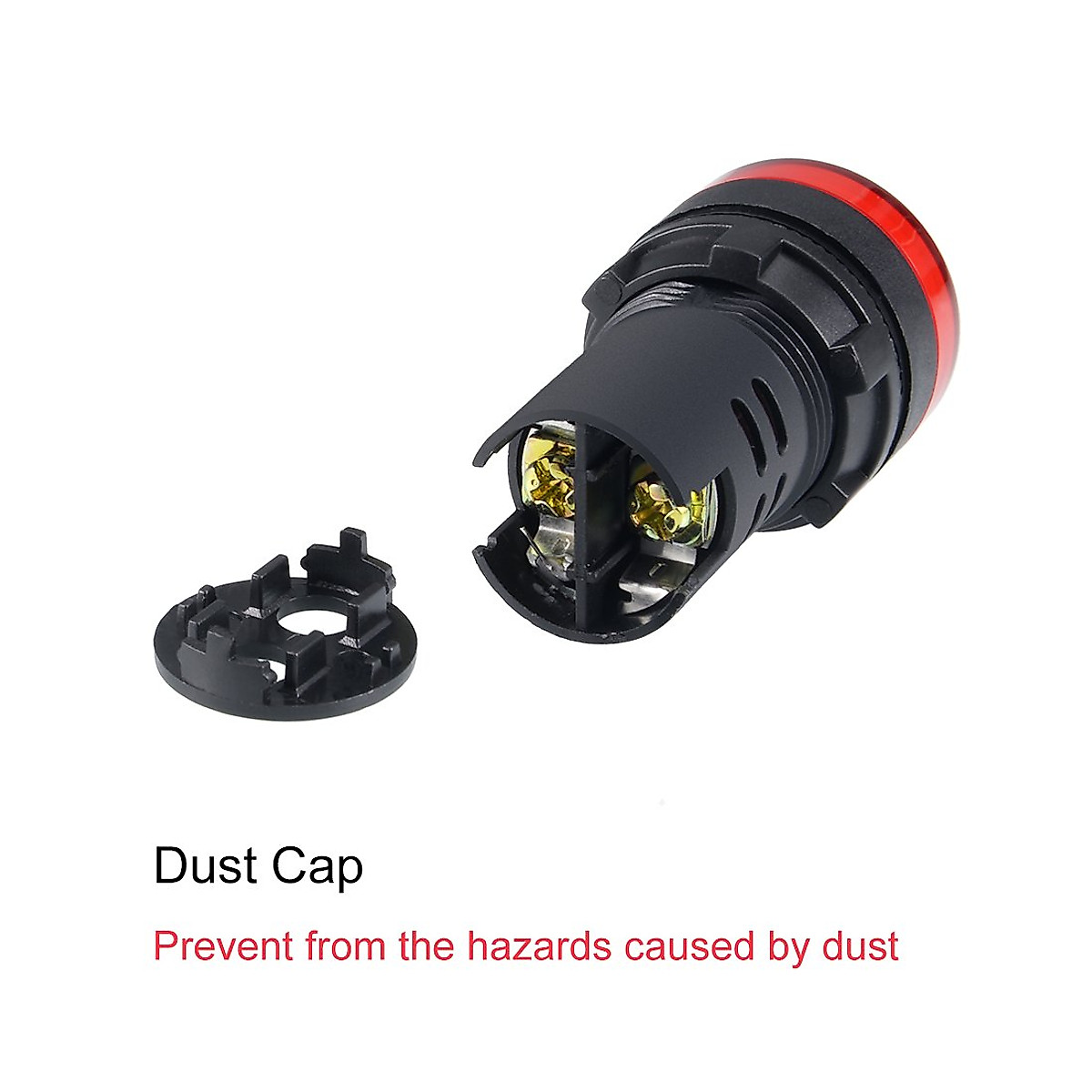 uxcell 2Pcs Red Green Indicator Light AC/DC 110V, 22mm Panel Mount, for Electrical Control Panel, HVAC, DIY Projects