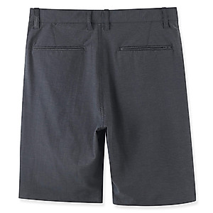 KNQR Mens Performance Quick Dry 4way Stretch Regular Fit All-Terrain Active Training Hybrid Shorts Beated Black 36