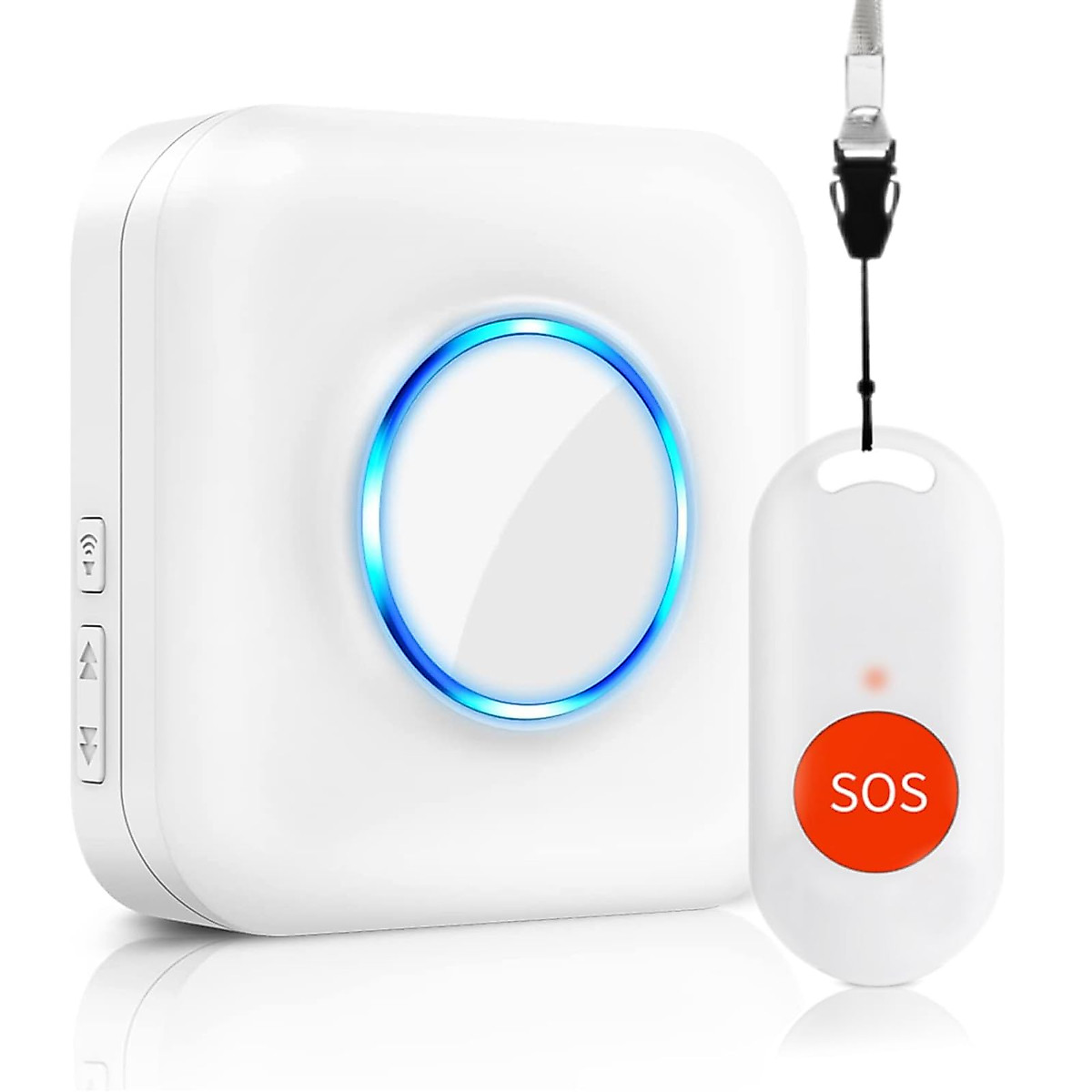 Caregiver Pager for Elderly, BITIWEND Wireless Call Button Personal Safety Alarm 600ft Range Smart Patient Help System Waterproof for Home/Elderly/Patient/Disabled Nurse Calling Alert 58 Chimes