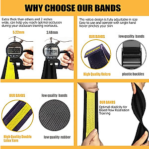 Occlusion Bands for Women Glutes & Hip Building, Blood Flow Restriction Bands BFR Bundle Booty Bands, Best Fabric Resistance Bands for Exercising Your Butt, Squat, Thigh, Fitness